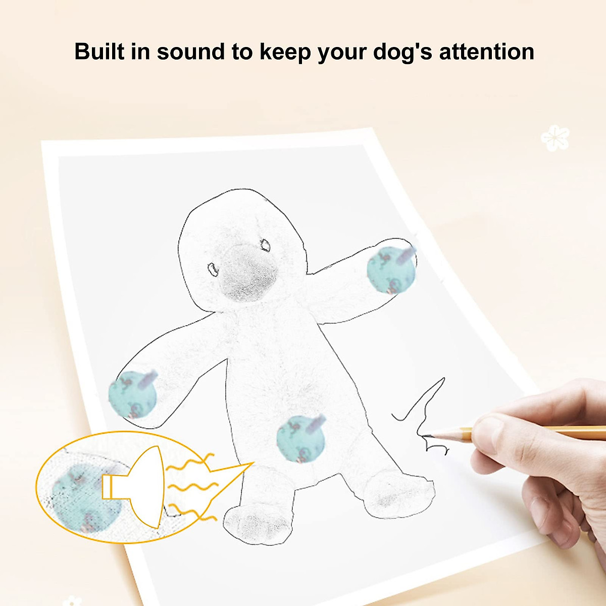 TITA-DONG Dog Plush Duck Squeaky Toy, Dog Cat Play Interactive Toys Relieve Boredom Bite Resistant Squeaky Toys Dog Chew Toys Teeth Cleaning Dog Toys for Small Medium Dogs Pets Supplies(L)