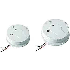 Kidde Smoke Detector, Hardwired with Battery Backup & Interconnect, Battery Included & Smoke Detector, Hardwired Smoke Alarm with Battery Backup & Interconnect Capability
