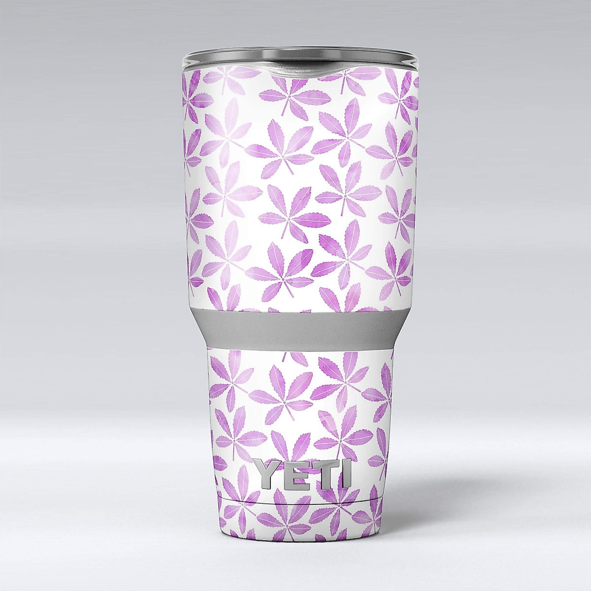 Design Skinz The Vibrant Pink and Purple Leaf - Skin Decal Vinyl Wrap Kit Compatible with The Yeti Rambler Cooler Tumbler Cups
