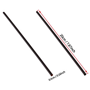 Tupalizy 200PCS Black Plastic Straws Drinking Coffee Stirrers for Wedding Coffee Sip Stir Sticks for Cocktail Tea Chocolate Hot Water Cold Drinks Cups Travel Mugs Crafts Home Bars, 7.87inch