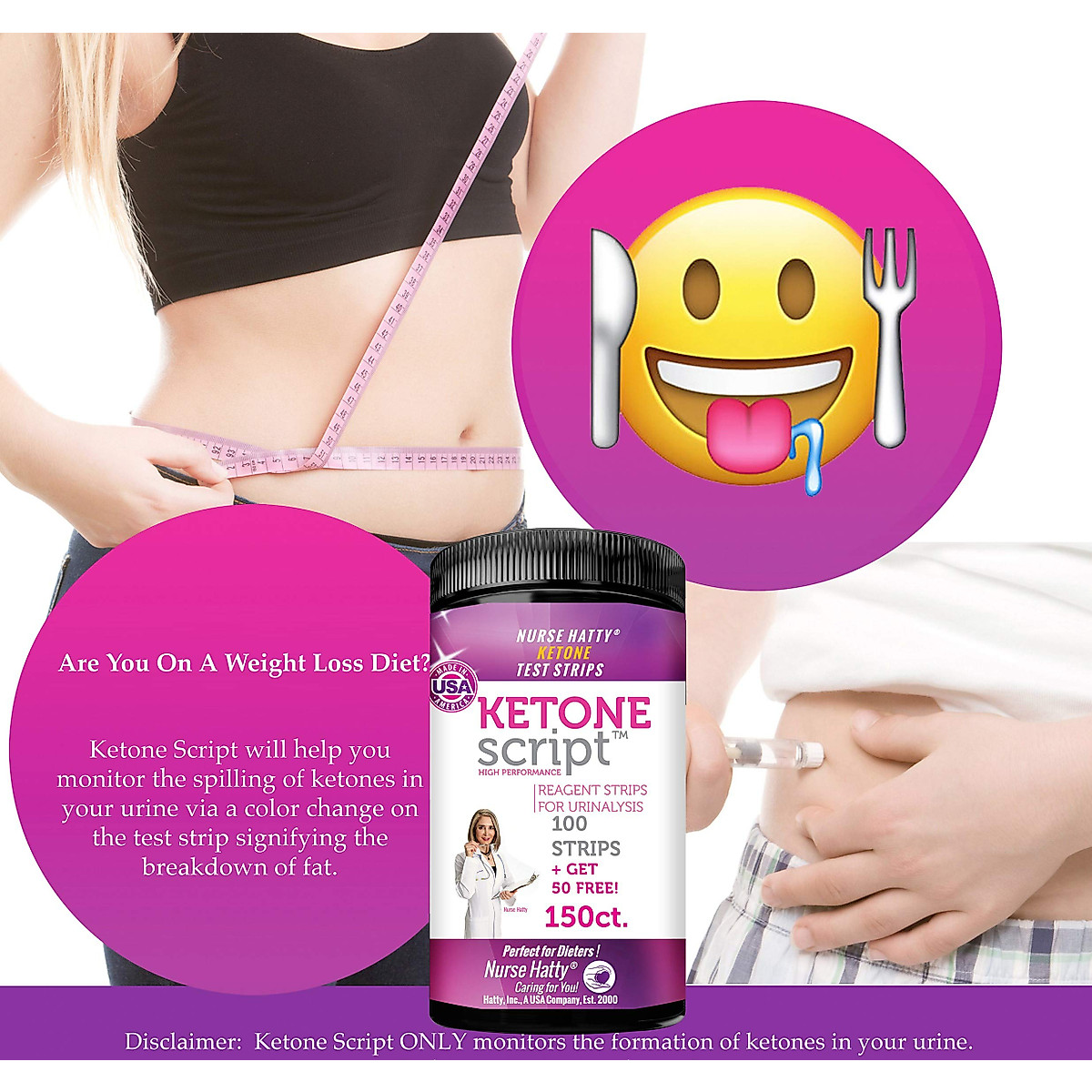 Nurse Hatty - Keto Strips – Fresh – USA-Made – High-Performance – eBook (250ct. Long)