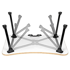 Lap Desk Foldable – Bed Tray for College Dorm and Home – with Handles and Foldable Legs - Perfect Laptop Desk – Perfect for Writing, Eating, Working, Studying - Wood Top Bed Table