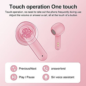 Hoseili 2023new editionBluetooth Headphones.Bluetooth 5.2 Wireless Earphones in-Ear，LED Power Display IPX7 Waterproof Band Microphone Touch Control Portable Charging Case for iOS Android PC. YJA7