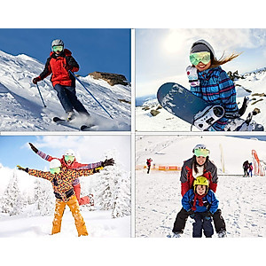 VANE Ski Goggles, Snowboard Goggles Over Glasses, Anti Fog UV Protection Snow Goggles OTG Interchangeable Lens for Men Women Snowmobile, Skiing, Skating