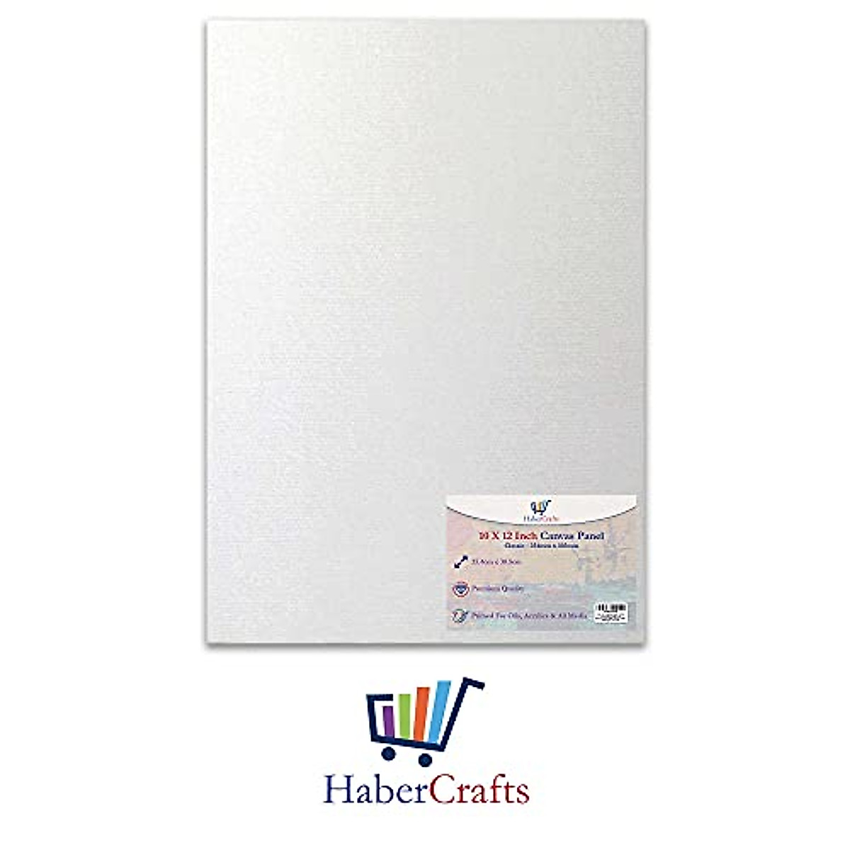 10 X 12” Canvas Panel Stretched Blank Canvas Board Primed Artist Boards 100% Cotton for Oil Paint Acrylic Painting Mixed Media White Canvases Painting Panel (10x12 Inch - 10 Boards)