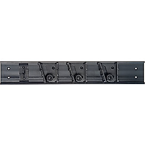 Carlisle FoodService Products CFS 4073100 Roll 'N Grip Mop, Broom and Tool Holder/Storage System, 3 Positions + 1 Hook (Case of 12)