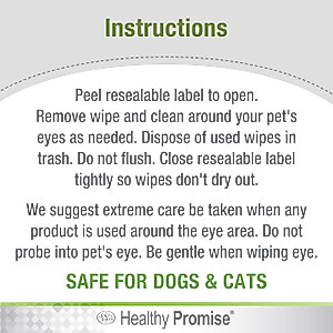 Four Paws Healthy Promise Pet Eye Wipes 35 Count