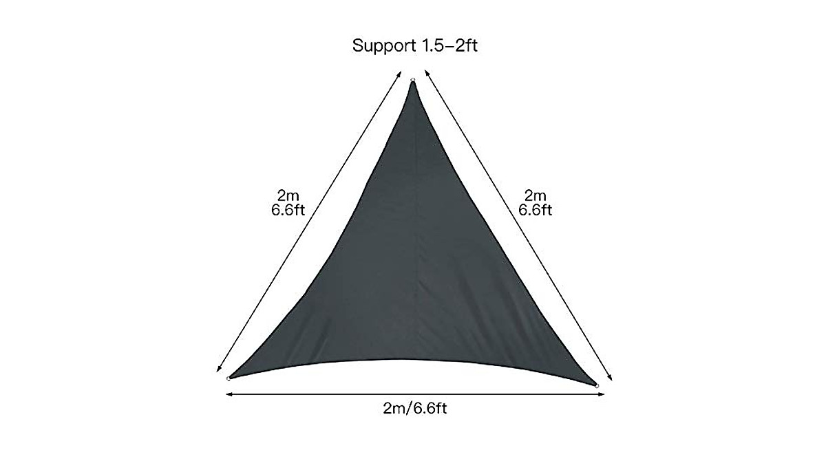 Firlar Triangle Sun Shade Sail Waterproof Canopy for Outdoor Shade