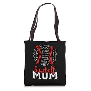 Baseball Mom Funny Sayings Tote Bag