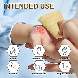 Ceeport Manuka Honey Calcium Alginate Wound Dressing, 2"x 2" High Absorbency Honey Wound Dressing with Calcium Alginate, Medical Grade Manuka Honey Wound Care Bandages Patches for Wounds(Pack of 10)