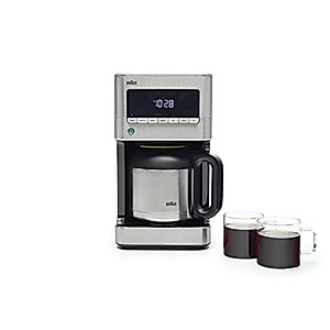 Braun KF7175 BrewSense Drip Coffee Maker with Thermal Carafe, 10 Cup