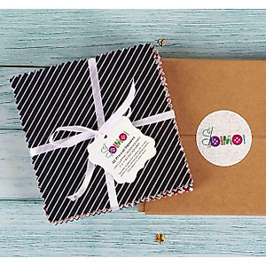 Soimoi Christmas Theme Print Precut 10-inch Cotton Fabric Quilting Squares Charm Pack DIY Patchwork Sewing Craft