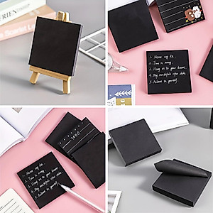 Black Sticky Notes and Gel Pens for Black Paper | 12 Metallic Pens for Black Paper, Including White Gel Pen, Gold and Silver | 3x3 Unique Sticky Notes 500ct | Gel Pens and Black Sticky Notes