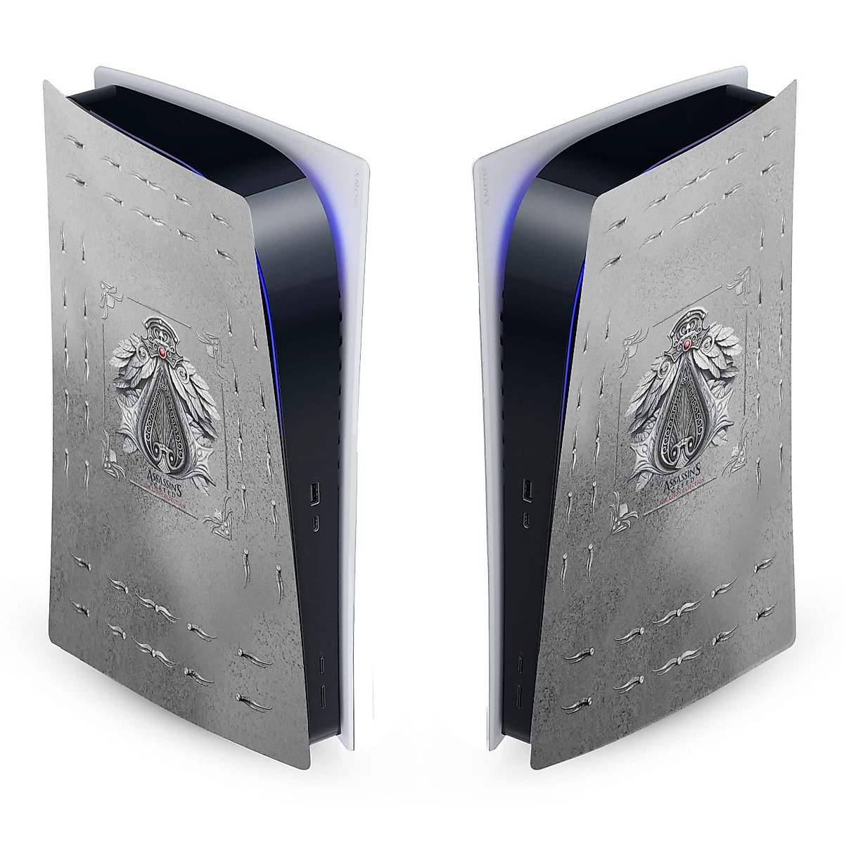 Head Case Designs Officially Licensed Assassin's Creed Belt Crest Brotherhood Graphics Vinyl Faceplate Sticker Gaming Skin Decal Cover Compatible With Sony PlayStation 5 PS5 Digital Edition Console