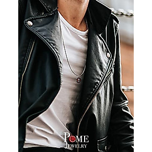 Pome Saint Benedict Coin Pendant Necklace in Sterling Silver, Made in America (16" Necklace)