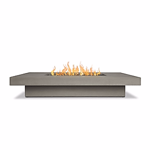 BBQGuys Signature Geneva 72-Inch Rectangle Natural Gas Fire Table - Flint (Ships as Propane w/Conversion Kit)