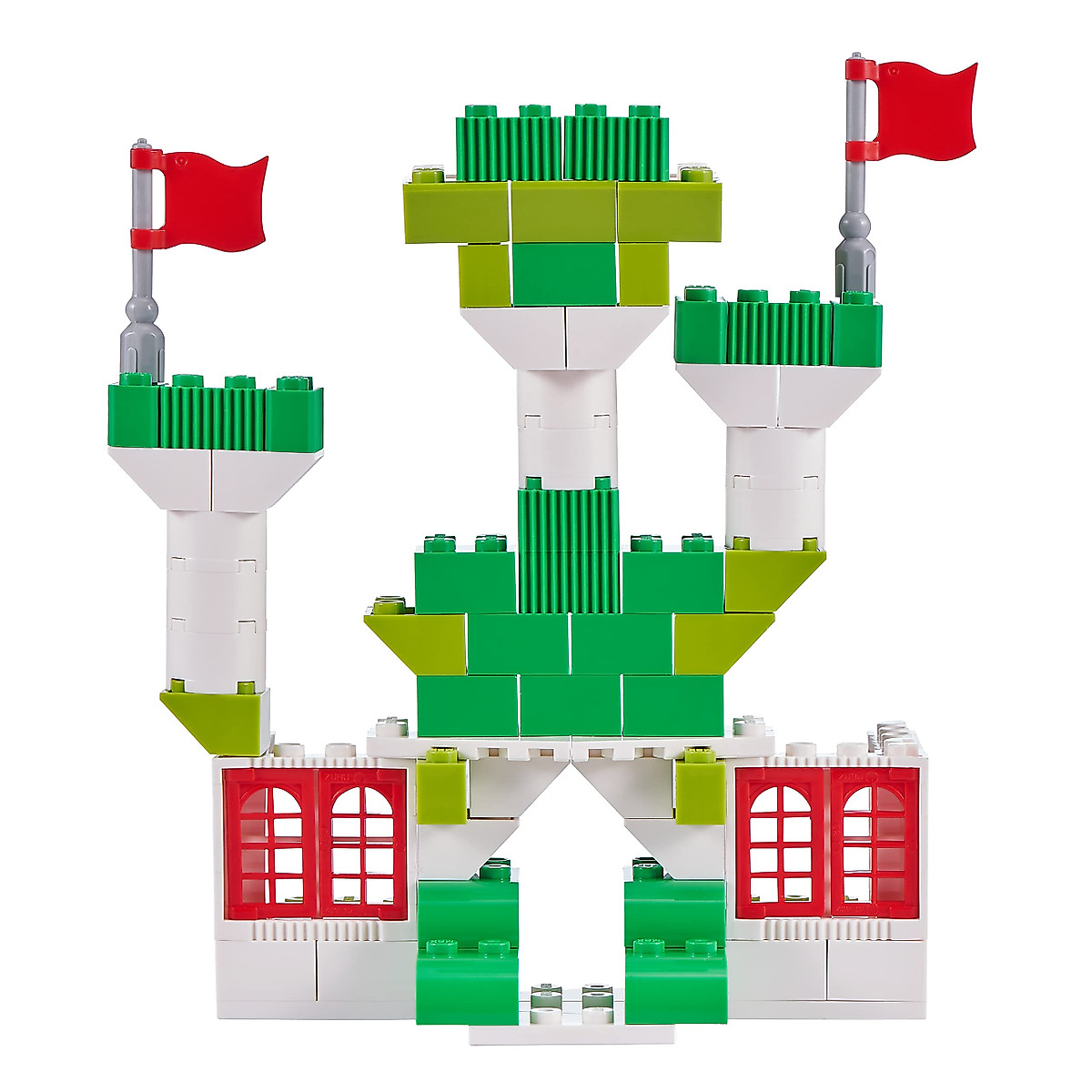 Max Build More Construction Themed 100 Pc Brick Set (3 Pack) by ZURU Over 300+ Toy Building Blocks, 3 Models to Build, Dragon Attack, Green Castle, and Space Car (Compatible with Major Brands)