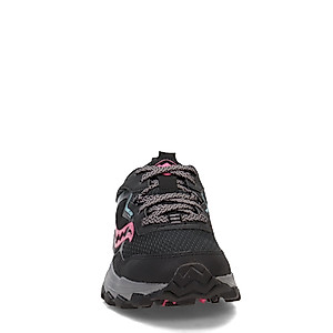 Saucony Women's Excursion TR16 Trail Running Shoe, Black/Fuchsia, 9.5 Wide