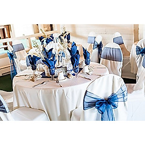 SPRINGROSE Ecoluxe 90 Inch Round White Tablecloth 10 Set | Sleek & Elegant Touch, Crease & Wrinkle Resistant Polyester | for Wedding Receptions, Banquets, Parties, Showers, and Restaurants