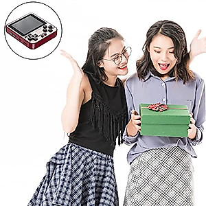 2100mah ABS Retro Gaming Console Multifunctional Handheld Joystick Game Player Portable Pocket Console with USB 3.5mm Ports Dual TF Card Slots for PSP/N64/NDS/PS Game Forms