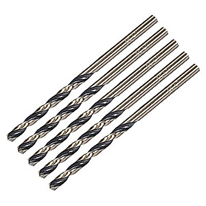 uxcell Straight Shank Twist Drill Bits 3mm High Speed Steel 4341 with 3mm Shank 5 Pcs for Stainless Steel Alloy Metal Plastic Wood