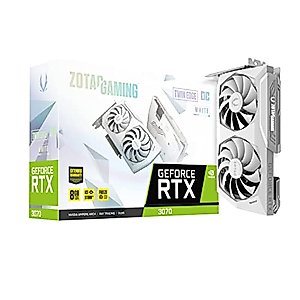 ZOTAC GAMING GeForce RTX 3070 Twin Edge OC White Edition LHR 8GB GDDR6 256-bit 14 Gbps PCIE 4.0 Gaming Graphics Card, IceStorm 2.0 Advanced Cooling, LED Logo Lighting, ZT-A30700J-10PLHR