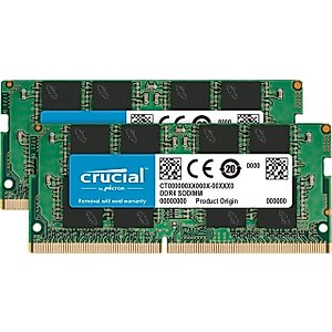 Crucial Memory Bundle with 32GB (2x16GB) DDR4 PC4-21300 2666MHz (CT2K16G4SFD8266) Compatible with Aspire 5 Slim Laptop A515-43-R19L, A515-43-R5RE, A515-43-R6DE