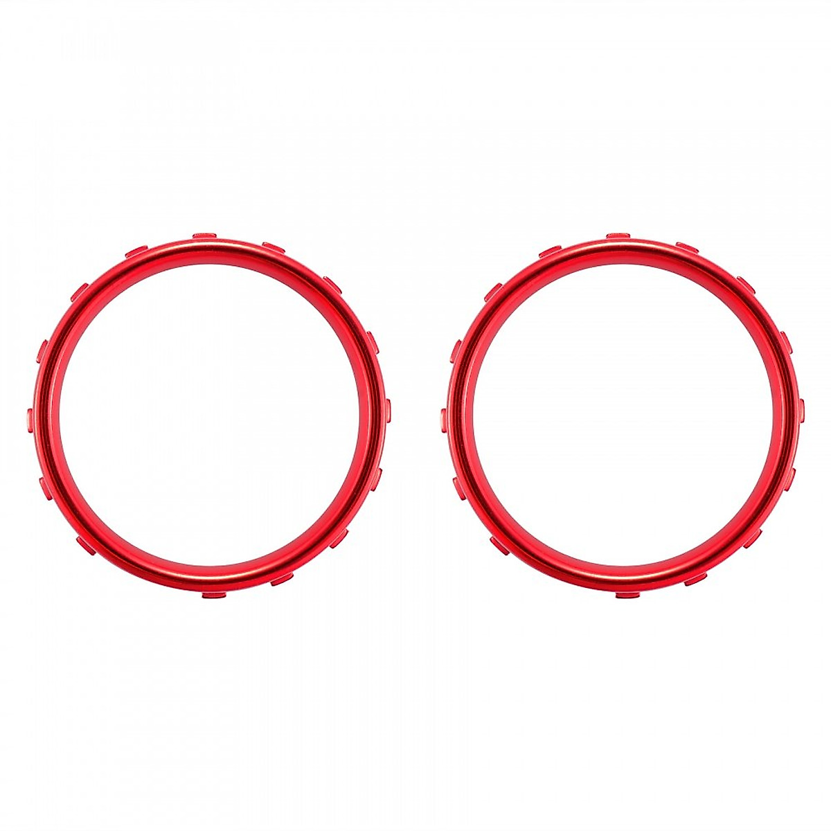 eXtremeRate Matte Chrome Red Accent Rings Accessories for Xbox One Elite Controller, Replacement Parts Profile Switch Buttons for Xbox One Elite Controller (Model 1698) - Pack of 2