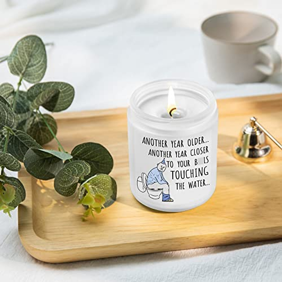 30th 40th 50th 60th Birthday Day Gifts for Men Funny Birthday Present Gifts Brother Son Husband Boyfriend Naughty Gifts for Him, Black Cedarwood & Juniper Scented Candles