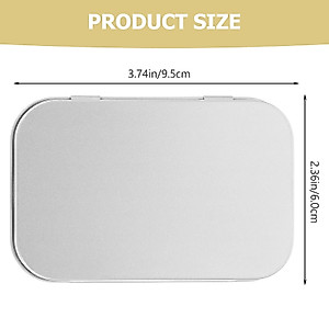 Ipetboom Gift Containers 6pcs Metal Rectangular Hinged Tins Mini Portable Box Containers Small Empty Storage Tins with Lids Loose Tea Tins Candy Holder for Pills Bead Earring A