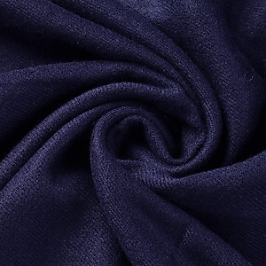QBSM Womens Navy Blue Winter Pashmina Scarf Blanket Formal Shawls and Wraps for Evening Dresses