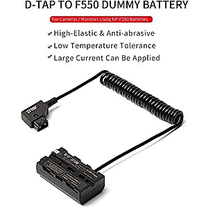 ZITAY D-tap Ptap to NP-F550 Dummy Battery Compatible for Sony NP-F550/770/570 NP-F970 Power LED Light Feelworld Atomos Ninja Monitor for DP30 LE Vmount AB Battery