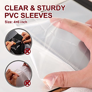 Ywlake Photo Album 4x6 100 Pockets 2 Packs, Small Mini Capacity Linen Photo Album Bulk Sets, Each Pack Holds 100 Top Loader Vertical Only Picture for Kids Boy Girls Black