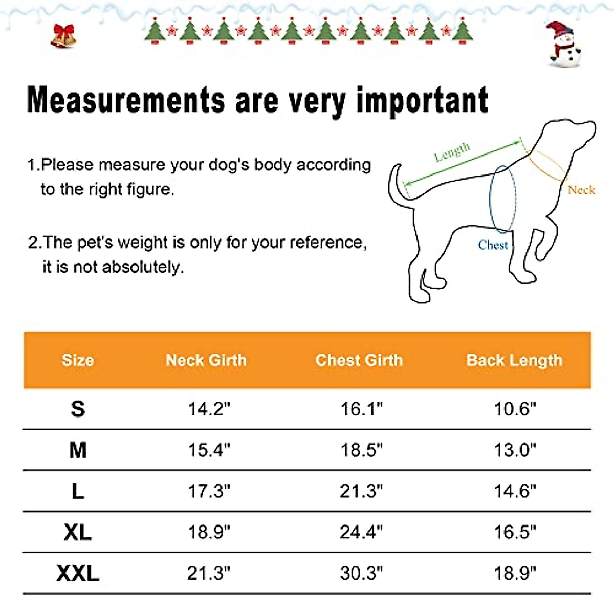 Filhome Christmas Dog Winter Coats Pet Sweater Reversible Dog Jacket Reflective Dog Vest Clothes Cold Weather Christmas Costume Dog Clothes for Small to Medium Sized Dogs and Cats（L）