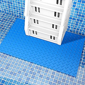 DECOHS 16"x36" Pool Ladder Mat-Large Swimming Pool Step Mat with Non-Slip Texture-Protective Ladder Pad for Above Ground Pools Liner and Stairs (Willow)
