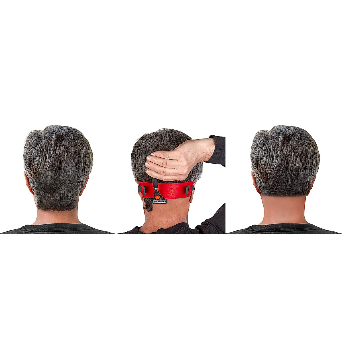 Quality Time Neck Hair Guide SuPremium - A Neckline Template for Shaving and Keeping a Straight or Curved Neck Hairline; a Line Up Stencil for Neckline Haircuts, Do-it-Yourself Made in USA