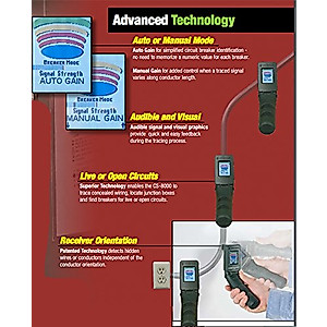 Greenlee CS-8000 Circuit Seeker for Circuit Tracing with Full-Color Graphical LCD Display