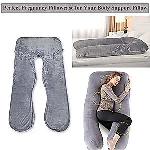 LEONEBEBE Pregnancy Pillow Case Perfect for U-Shaped 49" Full Body Maternity Pillow for Pregnancy Women Sleeping, Only Pillow Cover