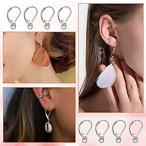 TOAOB 8pcs 925 Sterling Silver Leverback French Earring Hooks Hypoallergenic Dangle Earwire Findings 16x9mm for Jewelry Making