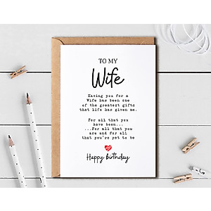 To My Wife - Wife Birthday Card - Wife Is The Greatest Gifts In My Life - Birthday Card For Wife - Gift For Wife Card- Christmas Gifts For Wife