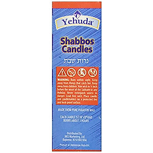 Yehuda 3 Hour Sabbath Candles, 12 ct