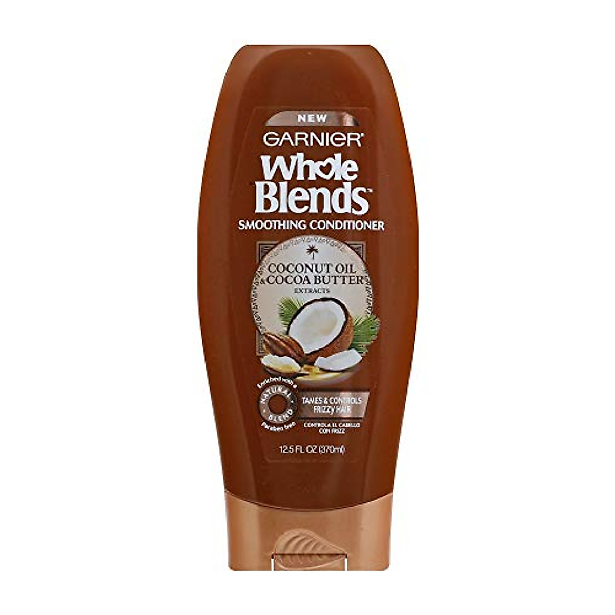 Garnier, Whole Blends Conditioner with Extracts Count, Coconut Oil & Cocoa Butter, Coconut Oil/Cocoa Butter, 12.5 Fl Oz