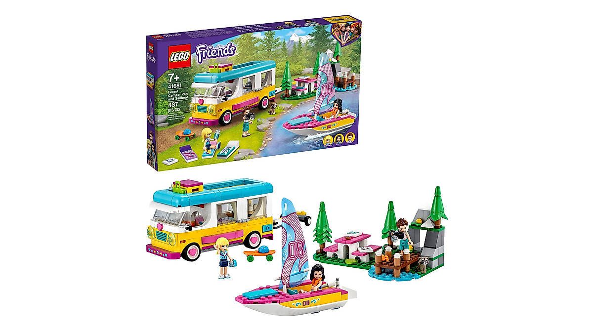 LEGO Friends Forest Camper Van & Sailboat - Outdoor Fun