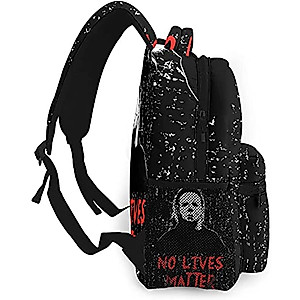 Mi-Cha-El_Myers Horror Movie Backpack Large Capacity Unisex Multifunctional Fashion SchoolBag For Teen Boys Girls