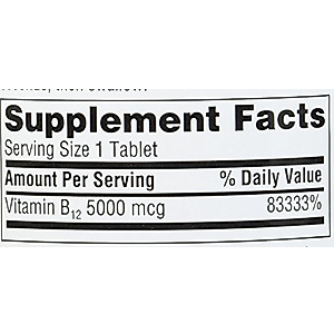 Member's Mark High Potency Quick Dissolve Vitamin B12 5000mcg (300 Count)