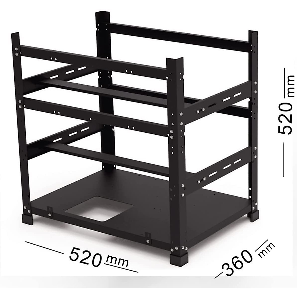 XIANXIAN Mining Rig Frame 12 GPU, Open Air Mining Rig Frame Mining Case Rack Motherboard Bracket Computer Case Support to Dual