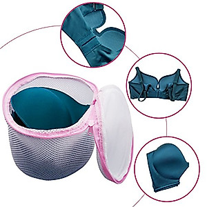 3Pack Bra Wash Bags Durable Mesh Bag Reusable for lingerie,Yoga Bra,Hosiery,Stocking(3, white)