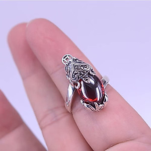 Renning Feng Shui Ring PiXiu Mantra Rings Protection Wealth Ring 925 Sterling Silver Open Adjustable Ring for Men Women