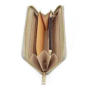 500 Euro Currency Money Bill Print PU Leather Zip Around Wallet