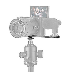 ChromLives Cold Shoe Bracket Extension Bar, Hot Shoe Extension, Microphone Mount with 1/4'' Tripod Screw Compatible with Mirrorless Camera Vlogging Sony A6400 6300 6500 6000 Zhiyun 4 DJI Osmo Pocket